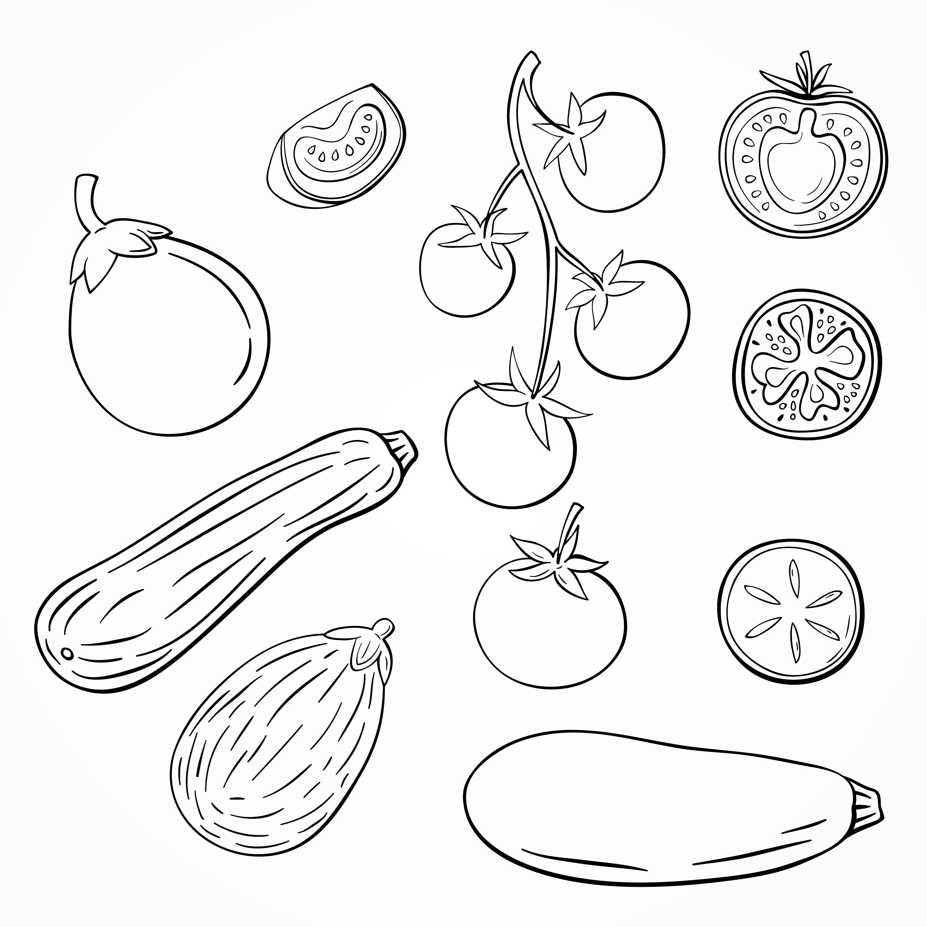 Clipart de légumes, légumes SVG, légumes PNG, 45 images séparées de ...