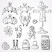 Doodle Halloween Clipart,48 Separete SVG, PNG, EPS Images, Pumpkin ...