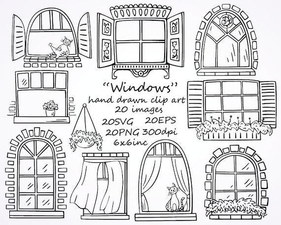 Drawn Cut Out Windows