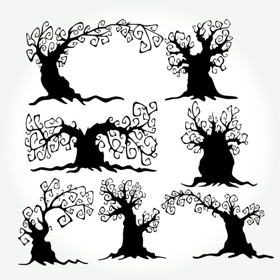 Spooky Tree Silhouette Clip Art
