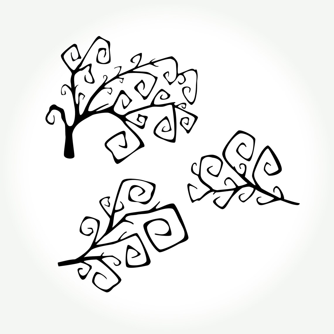 Ramas silueta clipart,rama árbol SVG, ramas PNG, 10 imágenes de ...