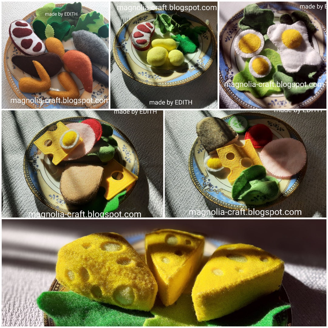 Big Set Felt Food for Kids, JPG - Sew Pattern, Felt Food, Felt Fruit ...