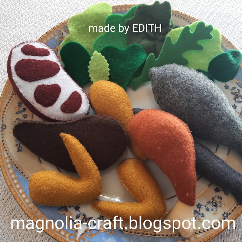 Felt Food Pattern Pdf - Etsy
