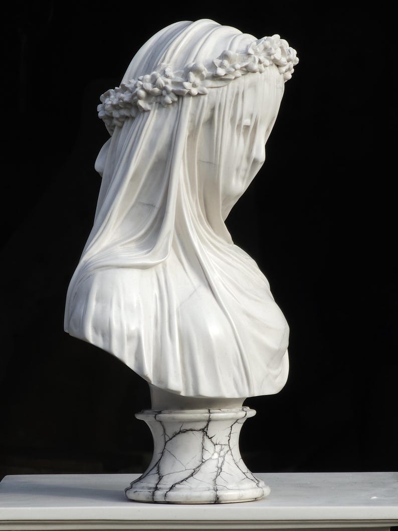 Veiled Lady Bust Finely Finished - Etsy