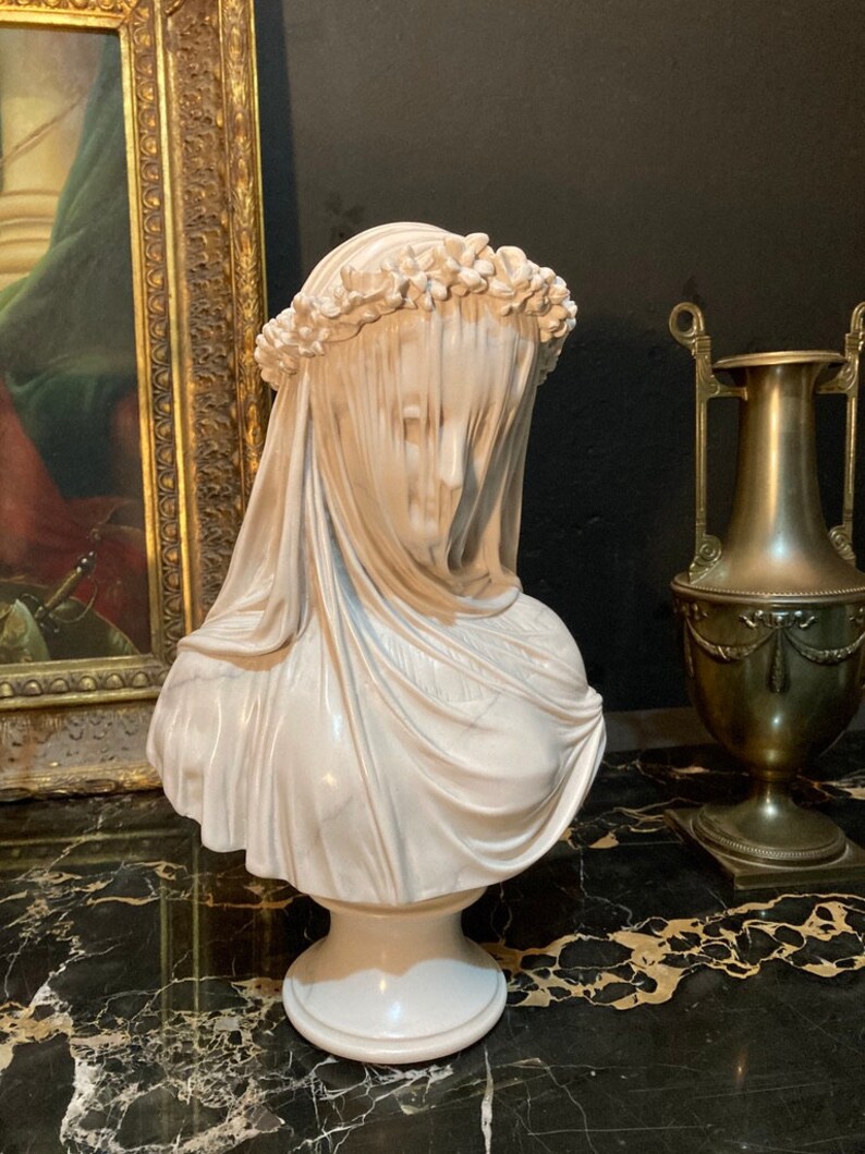 The Veiled Lady Bust Veined and Polished Finish - Etsy UK
