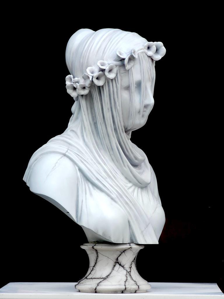 Original Veiled Lady Bust Finely Finished - Etsy