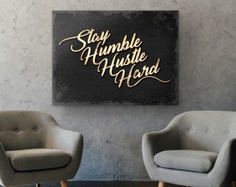Hustle wall art | Etsy