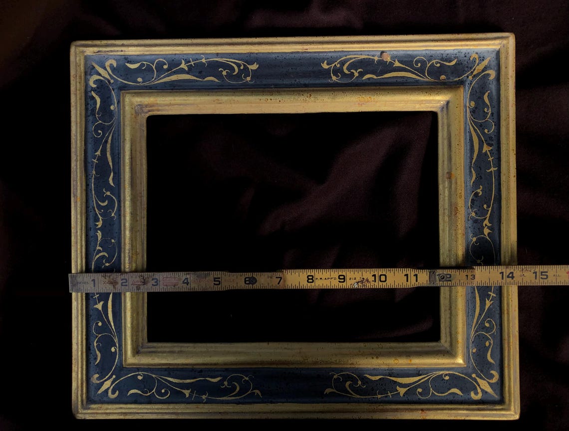 8x10 Inch, 23.75 Carat Gold, Water Gilded Frame With Sgraffito Panel ...