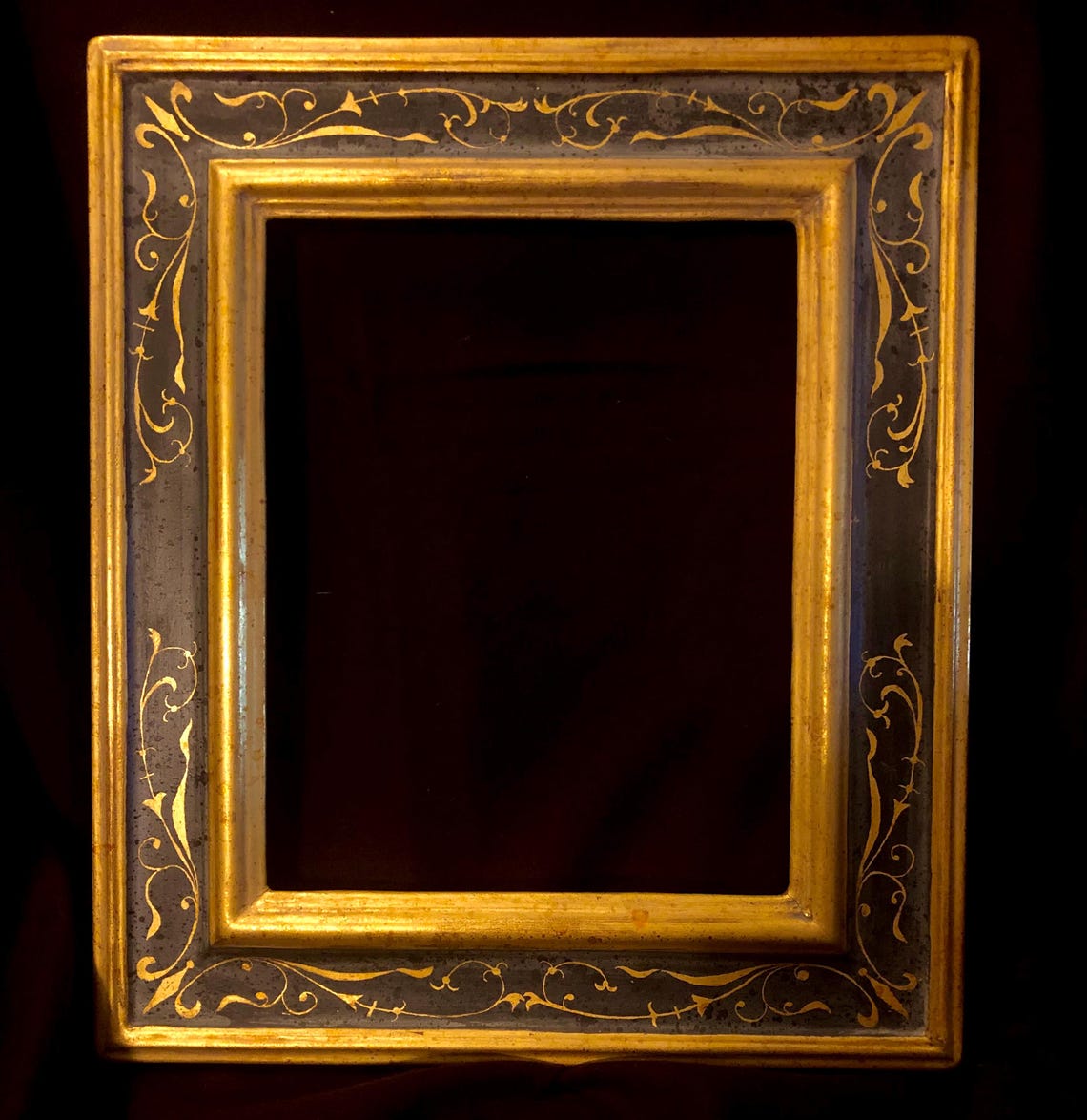 8x10 Inch, 23.75 Carat Gold, Water Gilded Frame With Sgraffito Panel ...