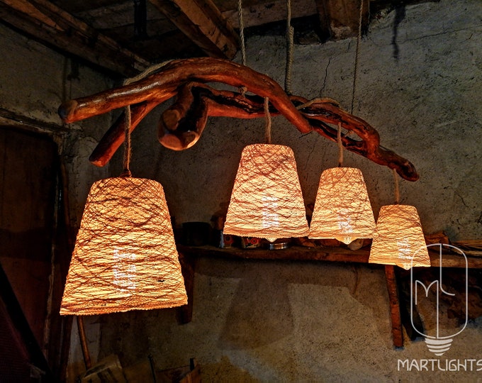 Rustic Chandelier Handmade From Tree Root Reclaimed Wood Light - Etsy