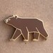 Brown Bear Enamel Pin Hard Enamel, Brown Bear Pin, Animal Enamel Pin ...