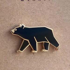 Black Bear Enamel Pin • Hard Enamel, Black Bear Pin, Enamel Pins ...