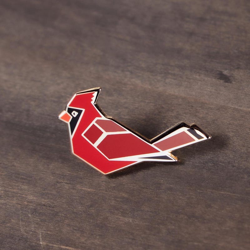Brooch With Red Cardinal - Etsy