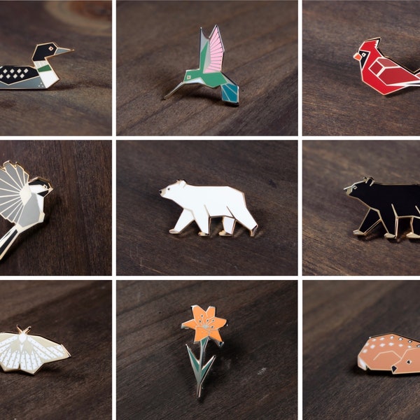 Nature Pins - Etsy
