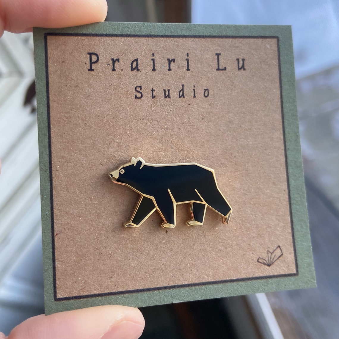 Black Bear Enamel Pin Hard Enamel Black Bear Pin Enamel - Etsy
