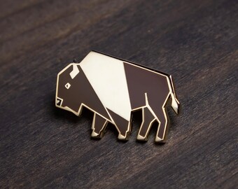 Bison Enamel Pin - Etsy