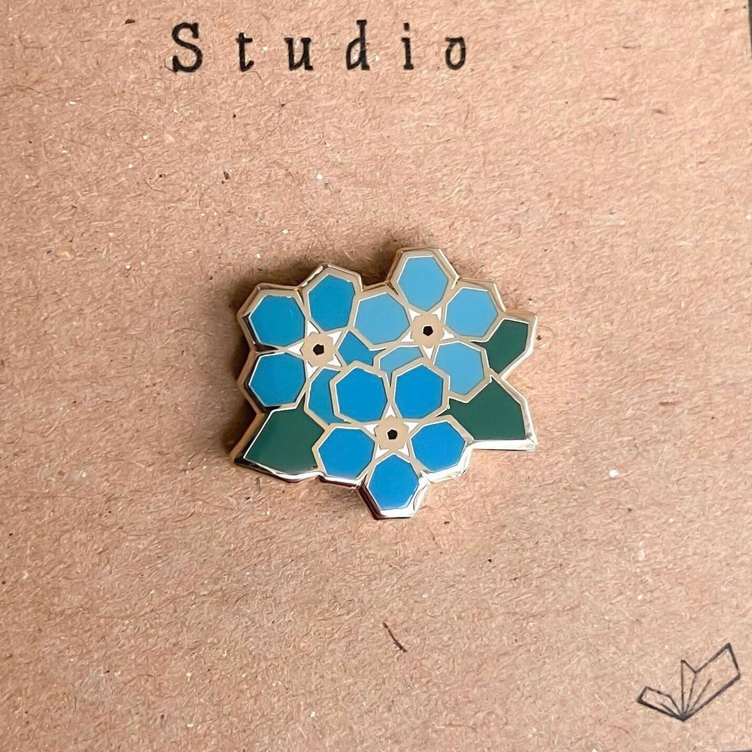 Forget Me Not Enamel Pin • Enamel Pins, Forget Me Not, Flower Pin, Cute ...