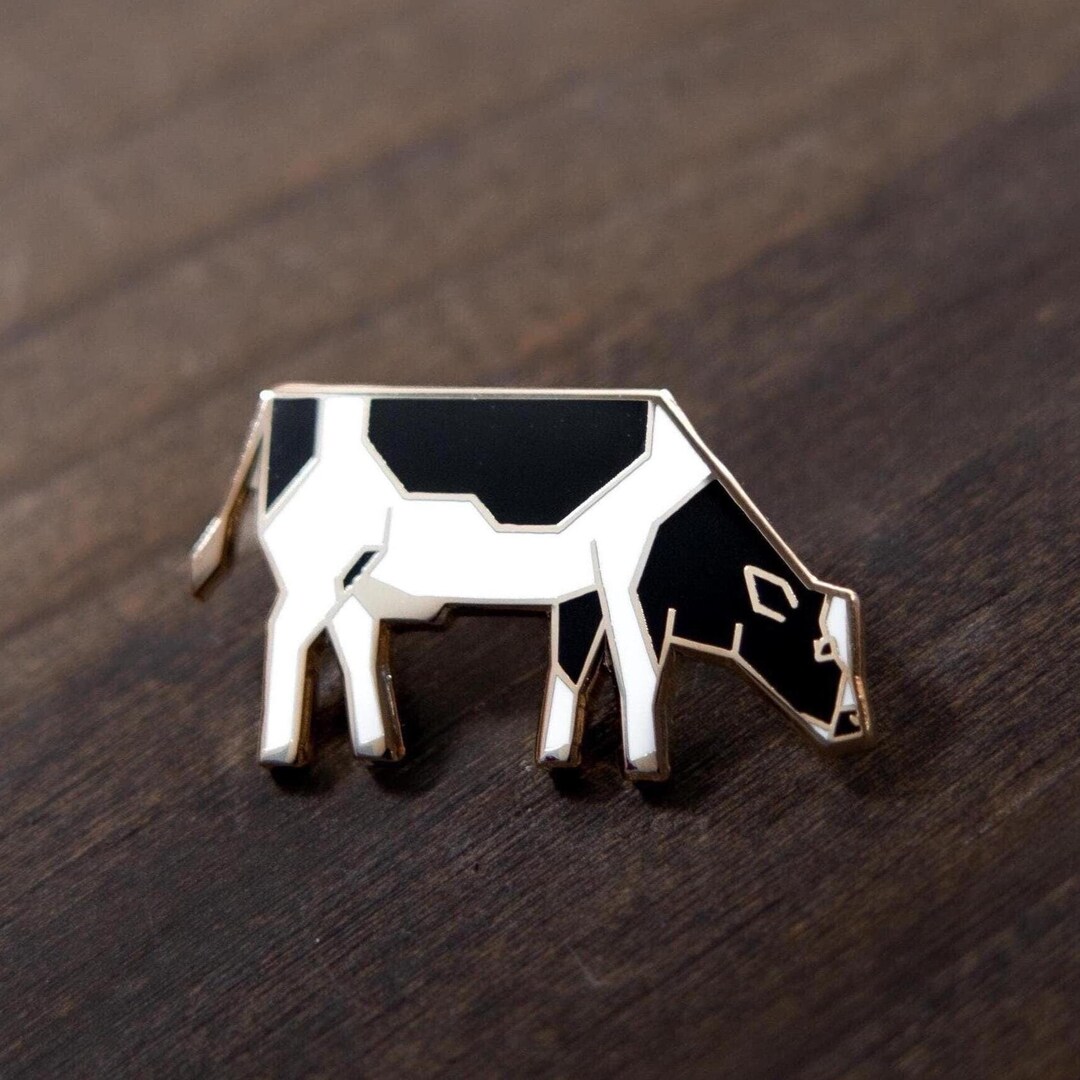 Cow Enamel Pin • Farm Animal Cow Lapel Accessory Jewelry - Etsy