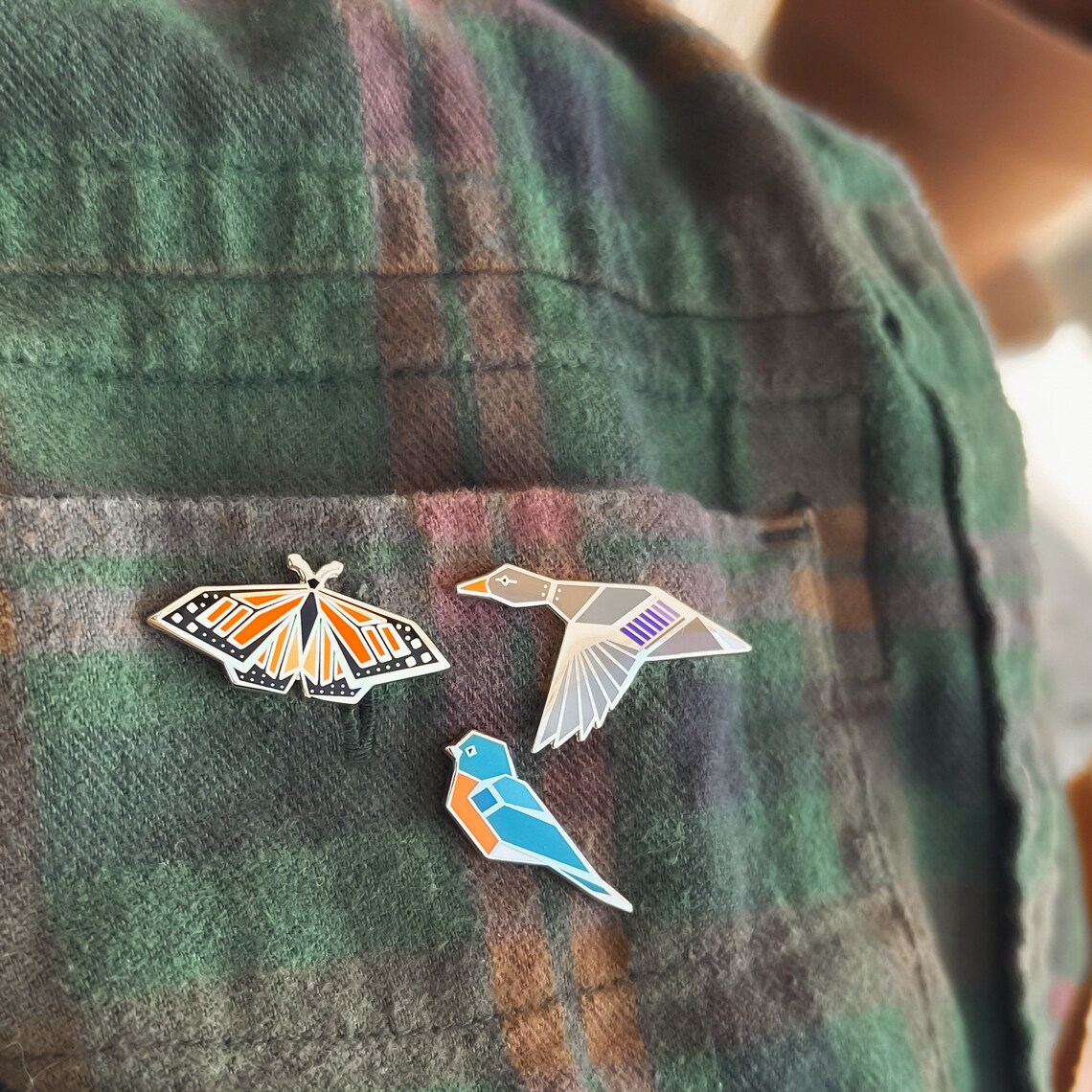 Monarch Butterfly Enamel Pin • Butterfly Insect Nature Lapel Accessory ...