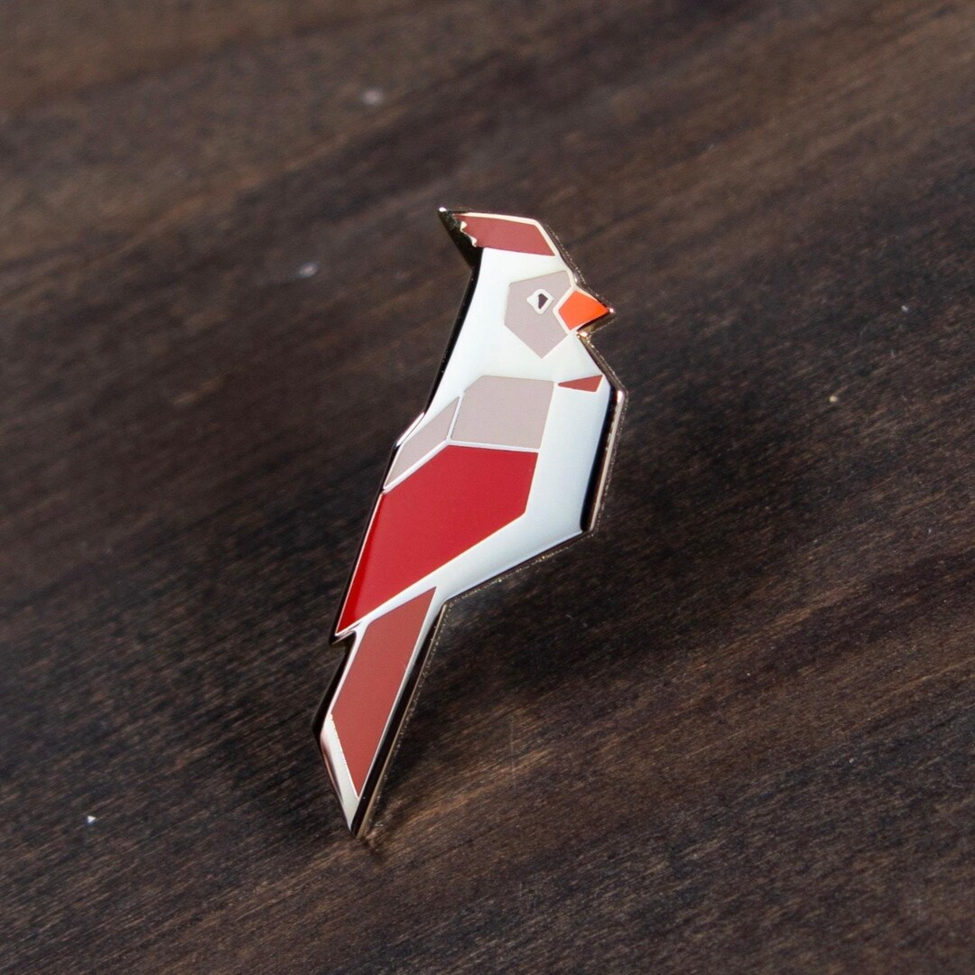 Female Cardinal Enamel Pin • Enamel Pin, Cardinal, Birds, Lapel Pin ...