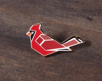 Female Cardinal Enamel Pin Enamel Pin, Cardinal, Birds, Lapel Pin ...