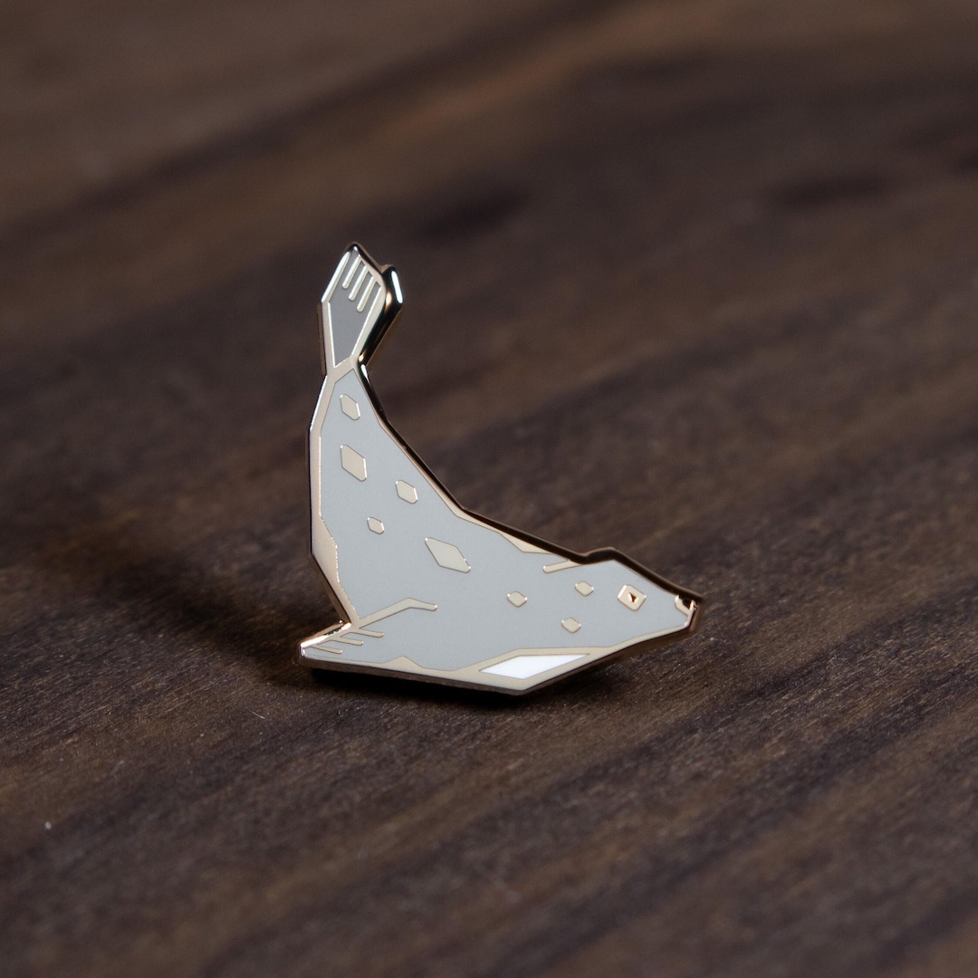 Harbor Seal Enamel Pin • Hard Enamel, Seal Pin, Enamel Pins, Animal ...