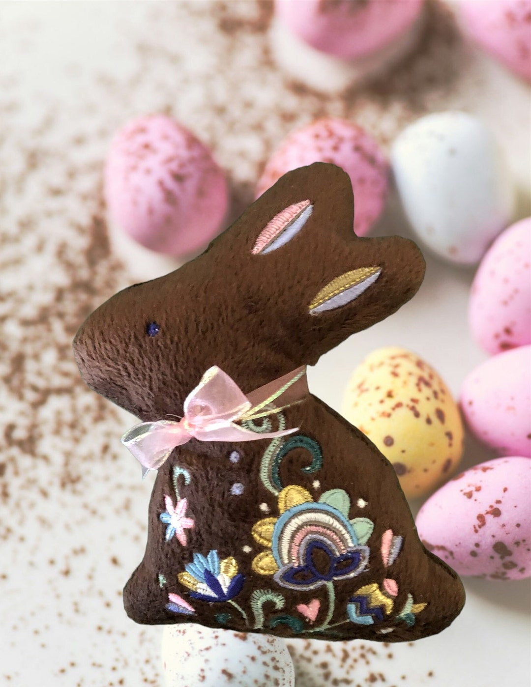 Chocolate Bunny Stuffie - Etsy