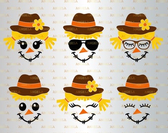 Scarecrow Face Svg | Etsy