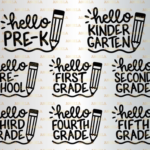 First Grade SVG 1st Grade Svg Dxf Eps Png Pdf Vector Cut | Etsy