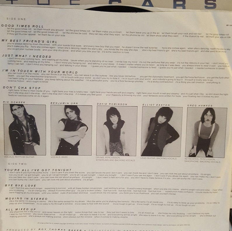 Cars Debut Album- Signed by All 5 Members-signatures Verified by PSA ...