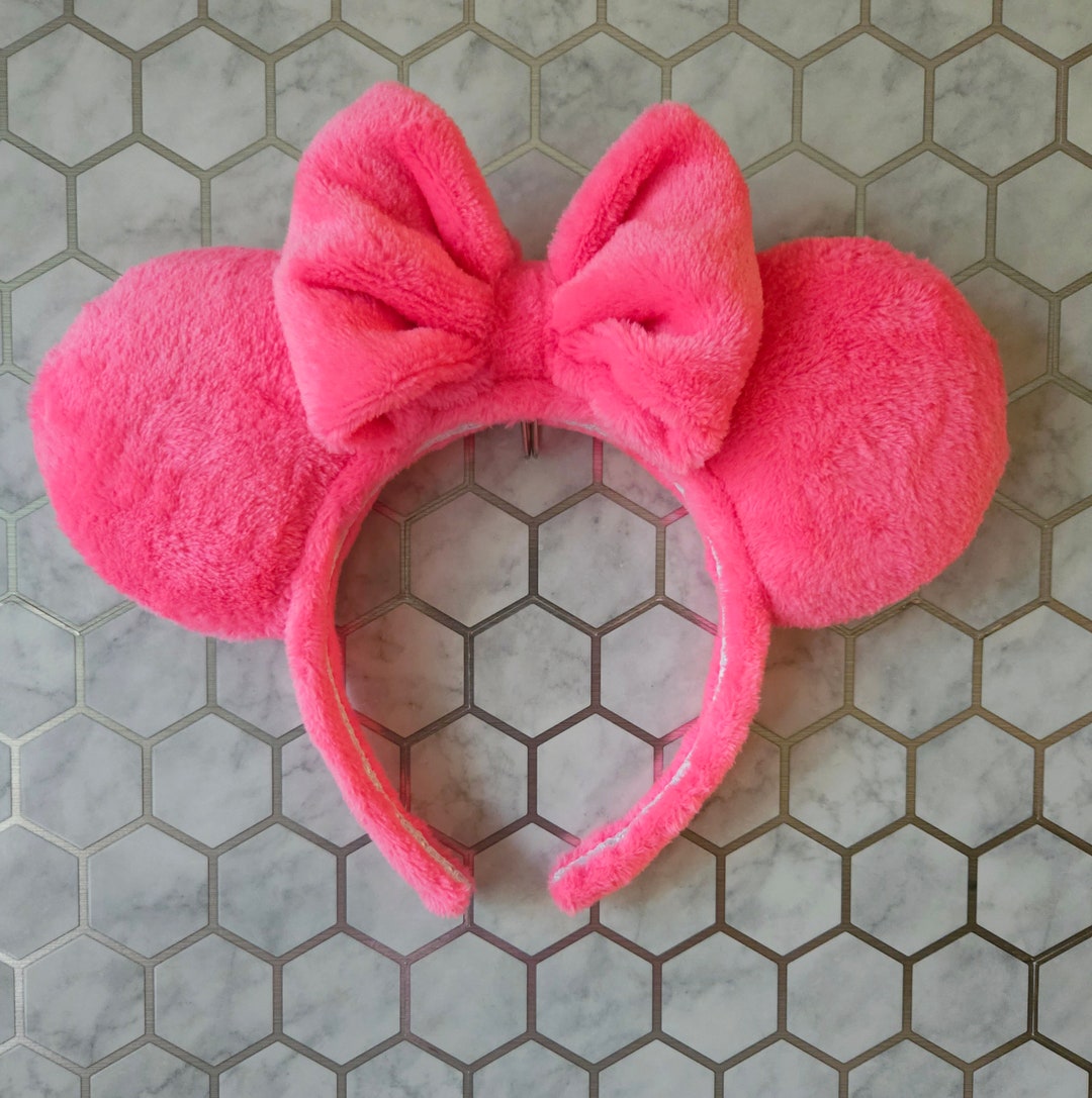 Hot Pink Fluffy Mickey Ears - Etsy