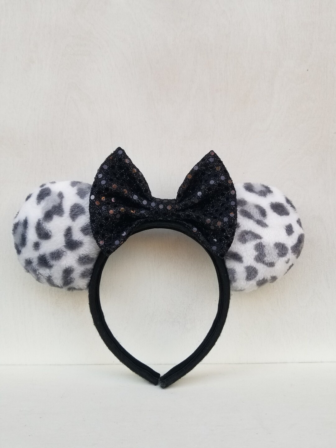 Soft Gray Leopard Mickey Ears - Etsy