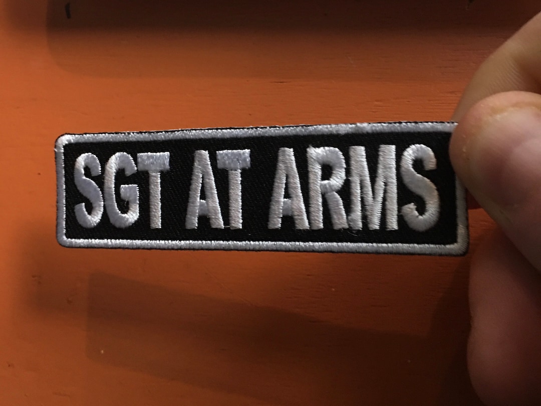 Sgt at Arms Embroidered Patch - Etsy