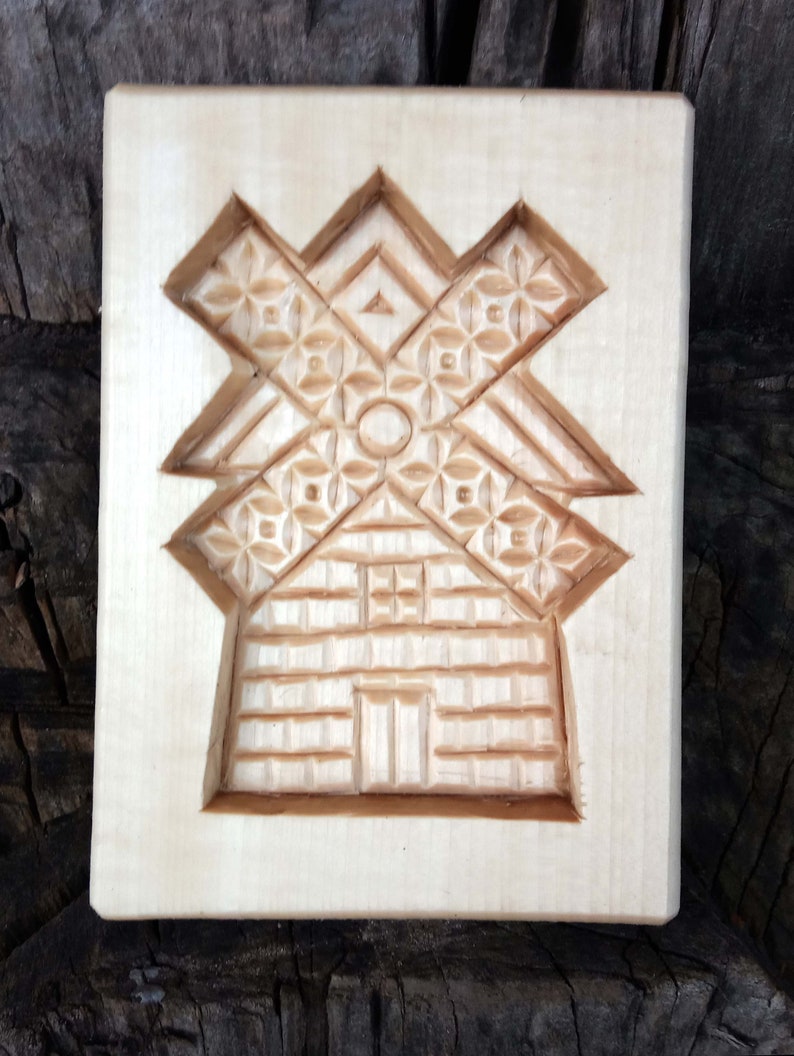 Wooden Gingerbread Mold Old Windmill 2 Cookie Mold Windmill Hand Carved ...