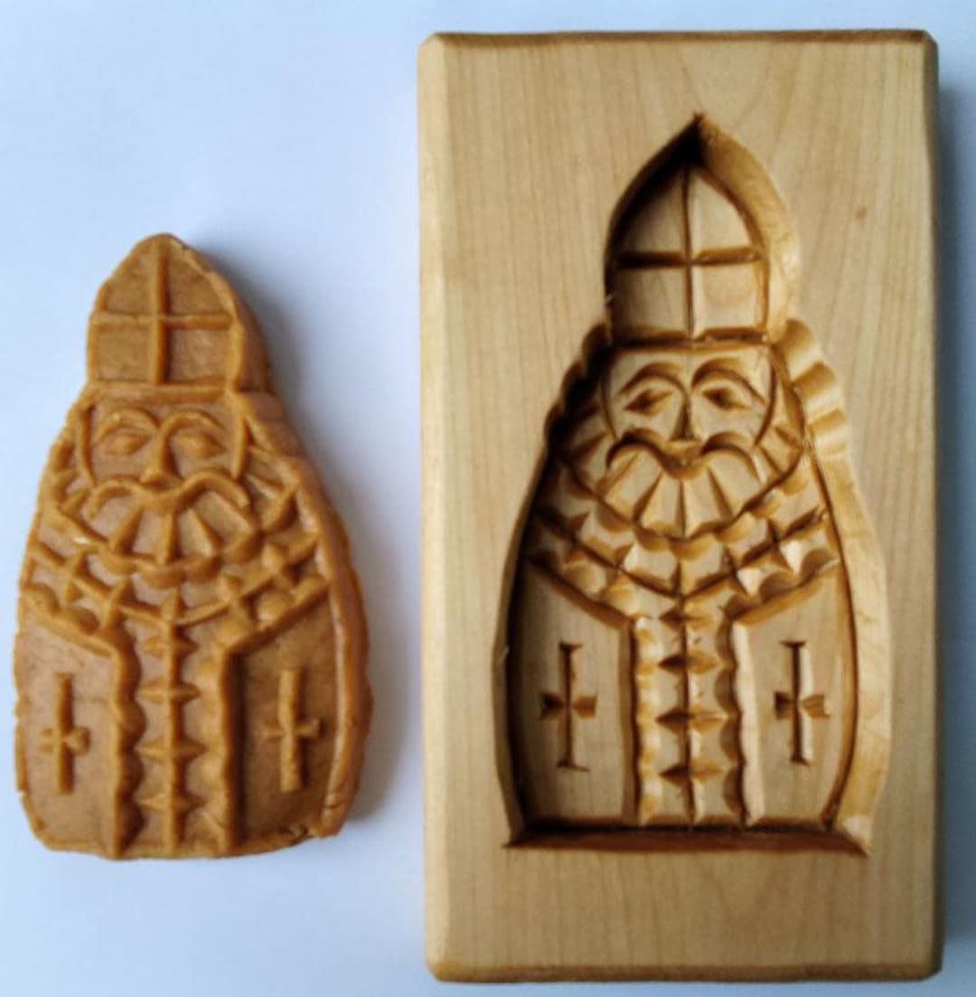 Wood Cookies Littles "saint Nicholas" Gingerbread Springerle Speculaas ...