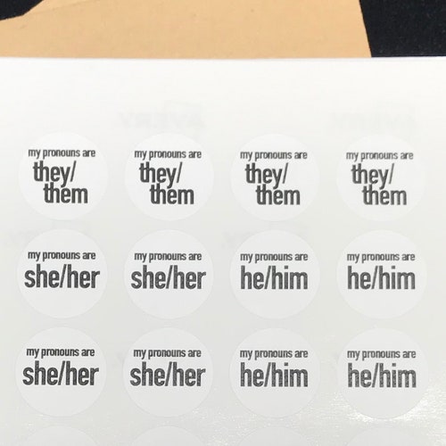 500 Small Round Pronoun Stickers for Conference Badges - Etsy