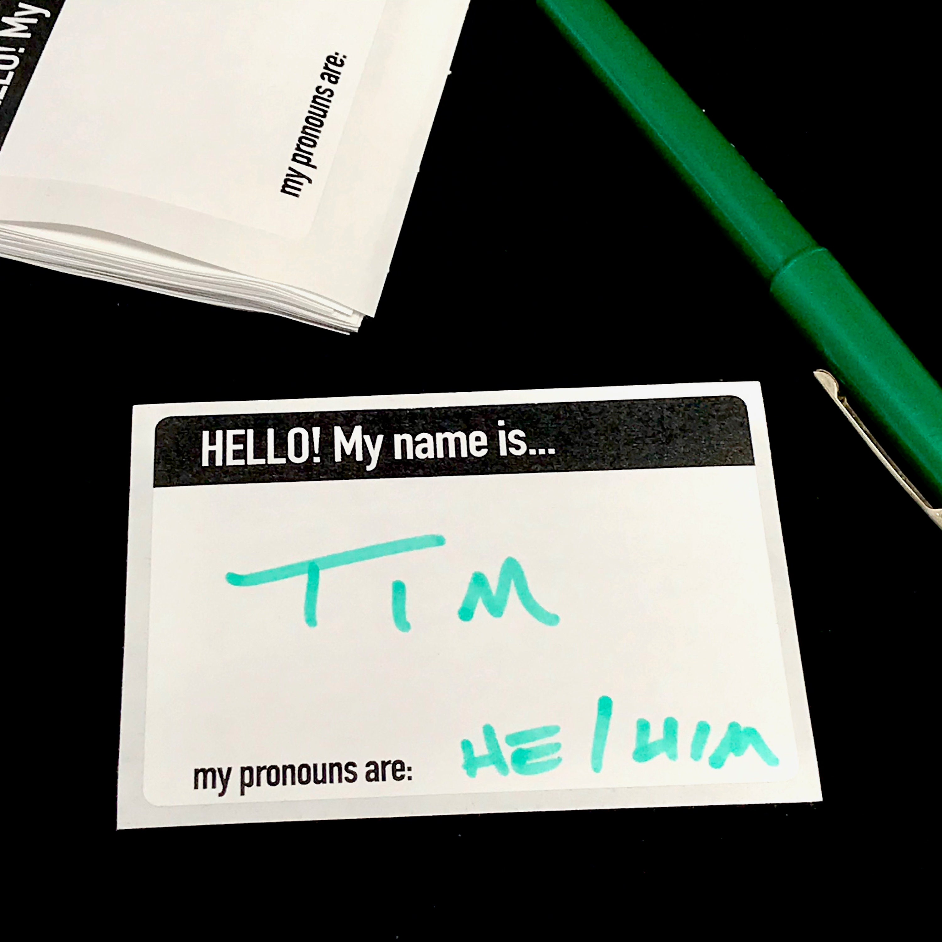 Blank Name Tags With Pronoun Prompts 50 Stickers Custom | Etsy