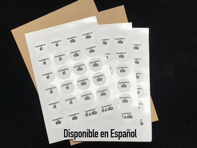 500 Small Round Pronoun Stickers for Conference Badges, Nametags, Etc ...