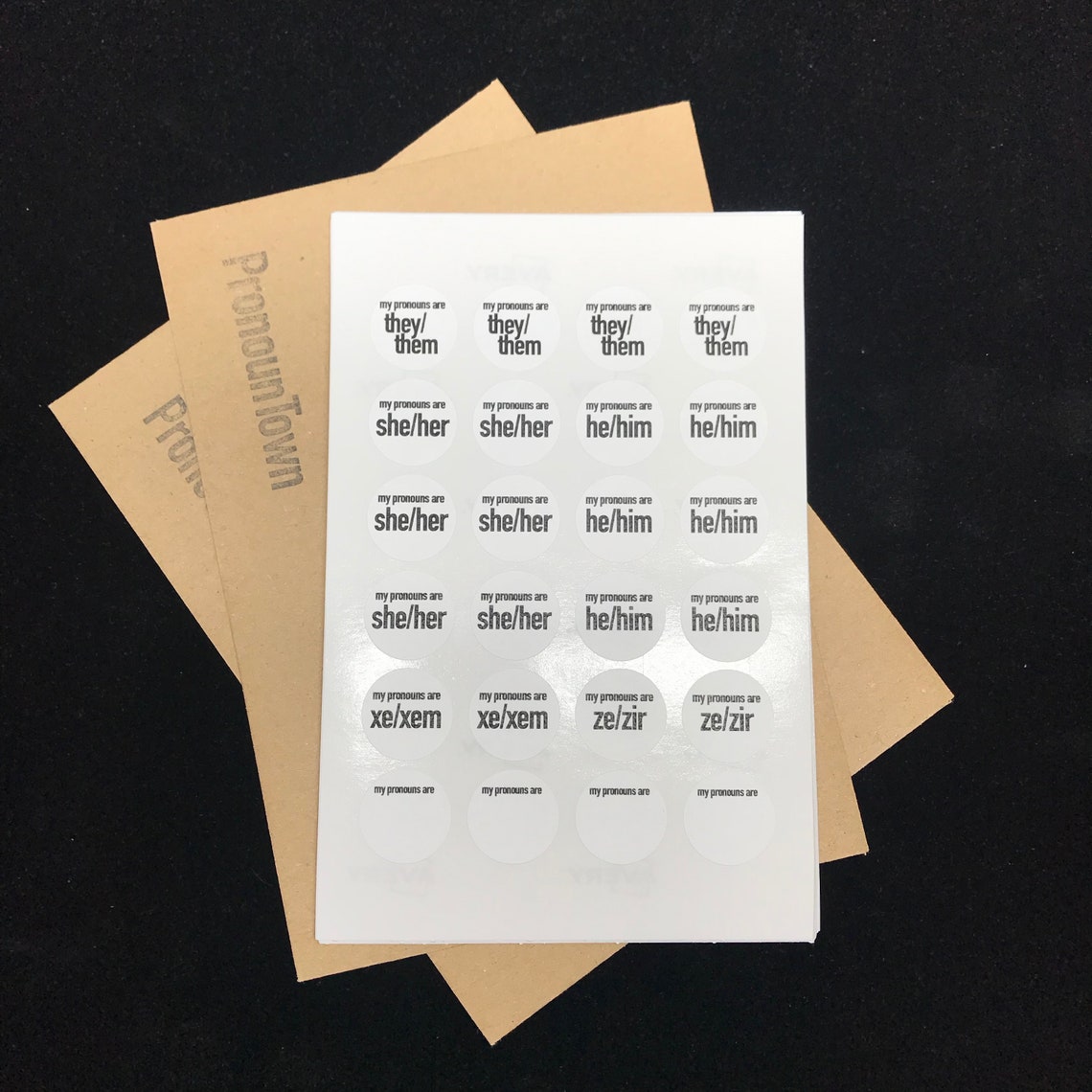 500 Small Round Pronoun Stickers for Conference Badges - Etsy