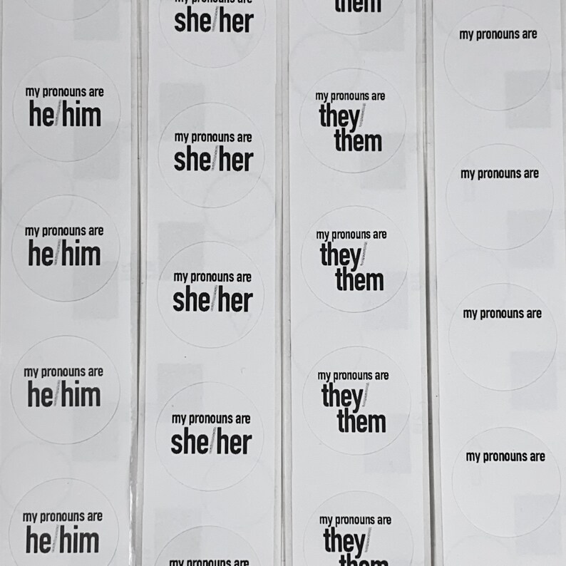 Pronoun Sticker Rolls 3,000 Small Stickers for Conferences, Trade Shows ...