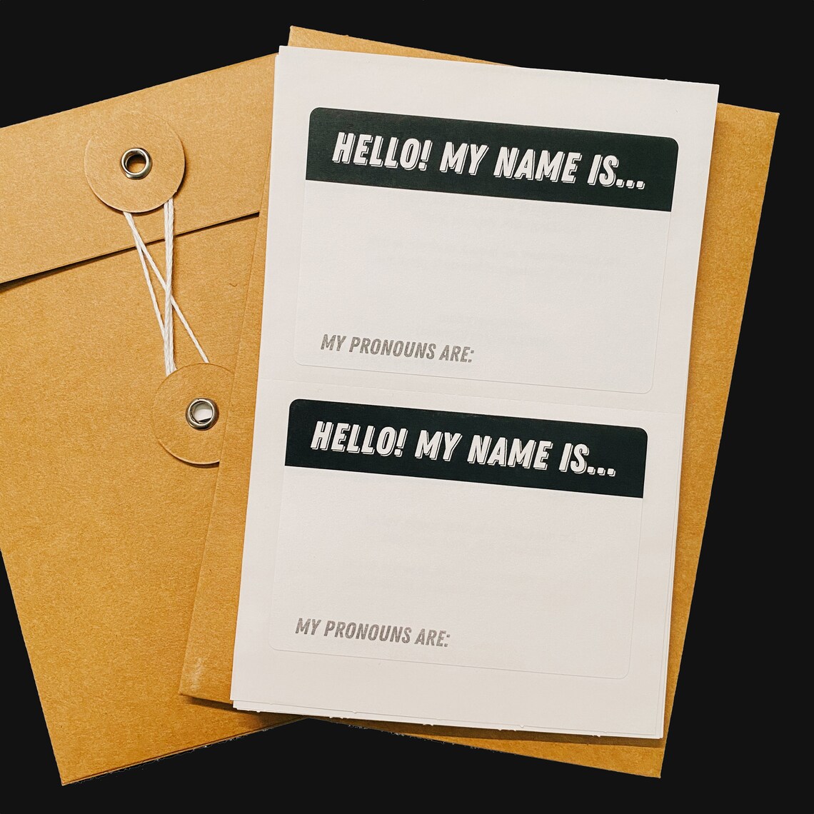 Blank Name Tags With Pronoun Prompts 50 Stickers - Etsy