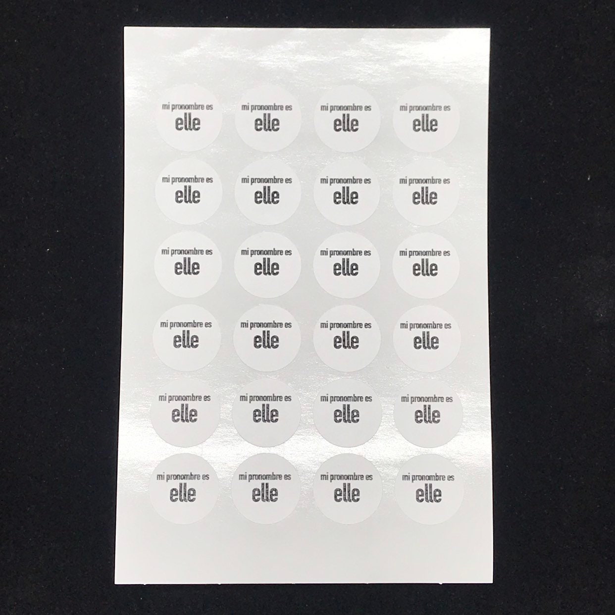 500 Small Round Spanish Pronoun Stickers for Conference Badges ...
