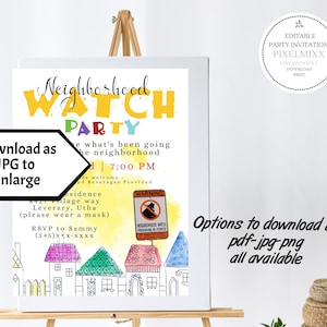 Neighborhood Watch Party Flyer, Edit This Neighborhood Watch Meeting ...