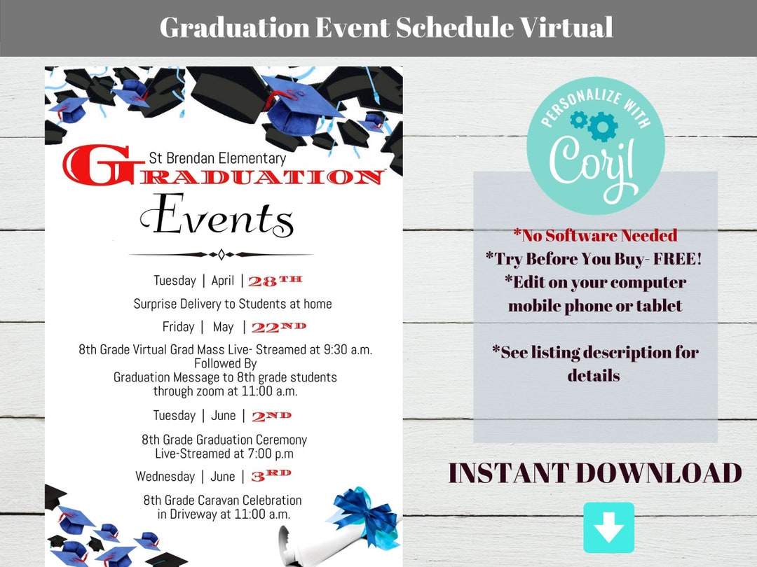Virtual Graduation Event Graduation, Email Event Graduation Program ...