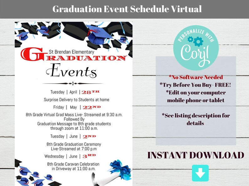 Virtual Graduation Event Graduation, Email Event Graduation Program ...