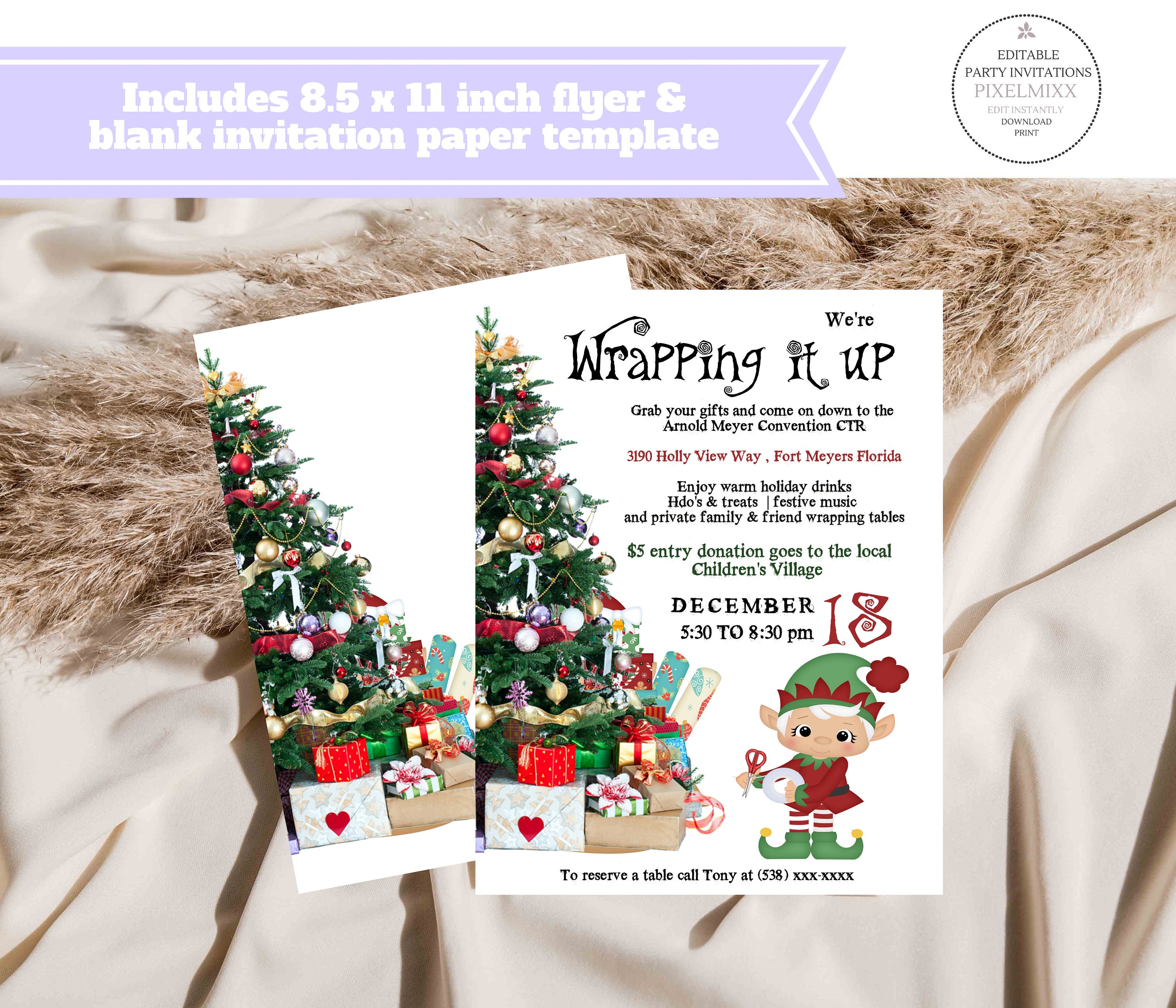 Blank Christmas Flyer Template