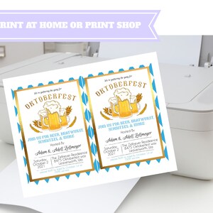 Oktoberfest Party Invitation, German Party Celebration Invite, Editable ...