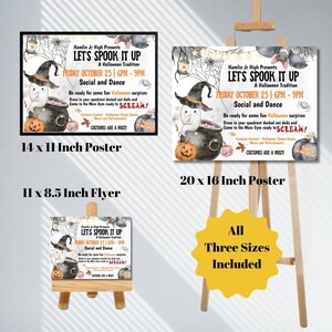 EDITABLE School Halloween Event Flyer & Social Poster + Halloween ...