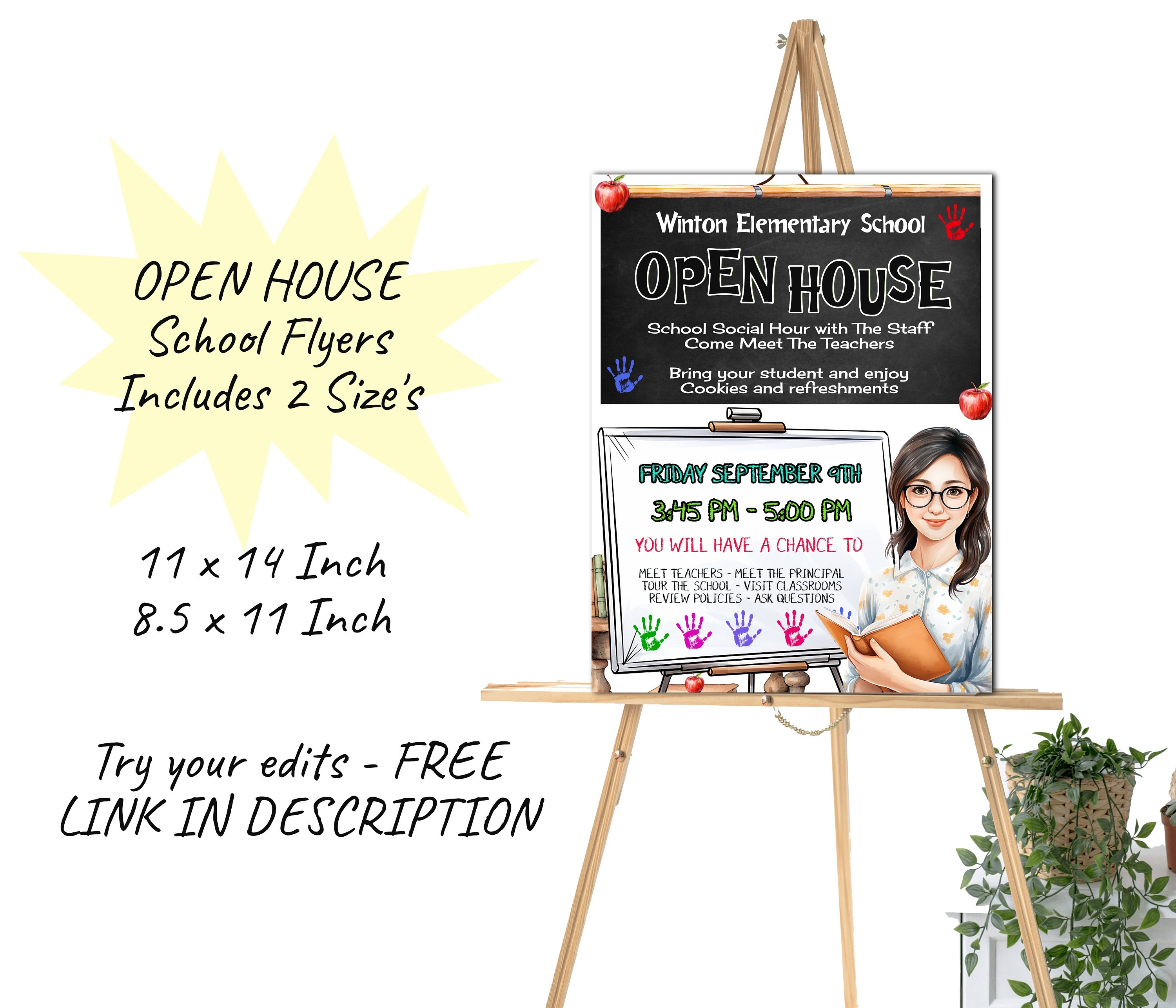 Editable School Open House Flyer Template (digital Download) - Etsy