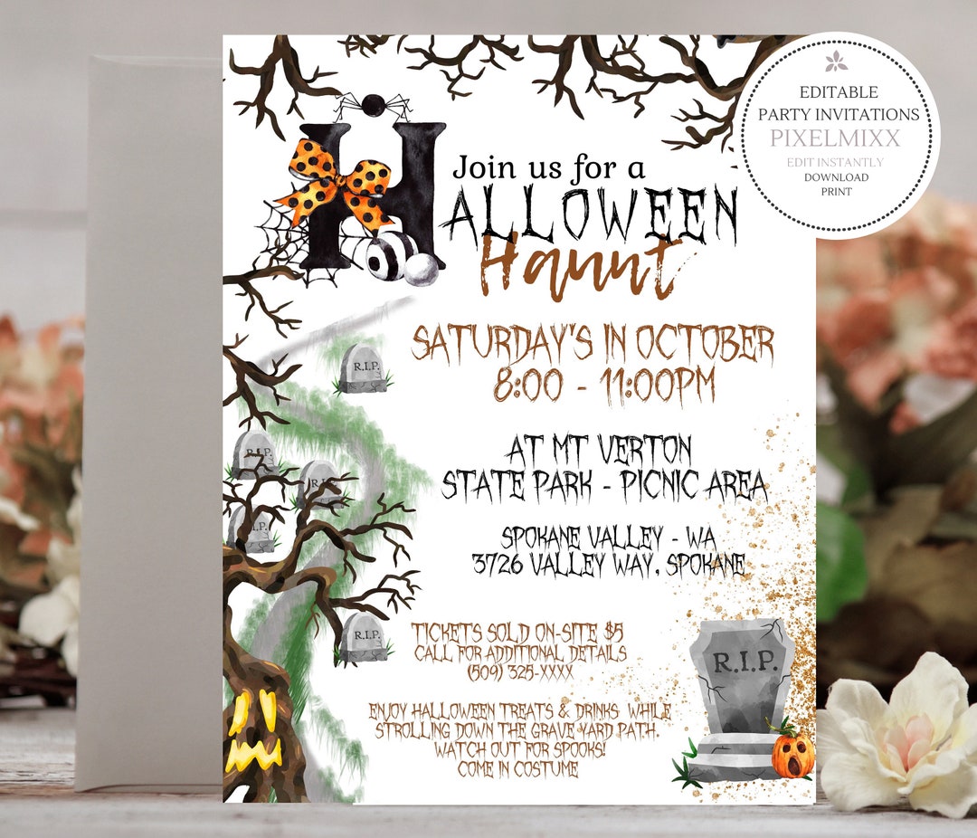 Halloween Event Flyer & Poster, Edit Easily to Match Any Specific Event ...